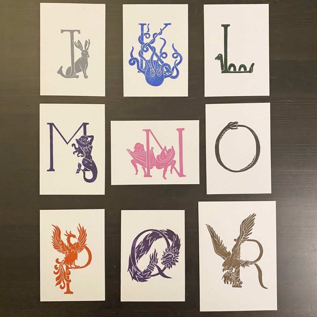 Mythical Creature Alphabet Cards - Quint's Prints