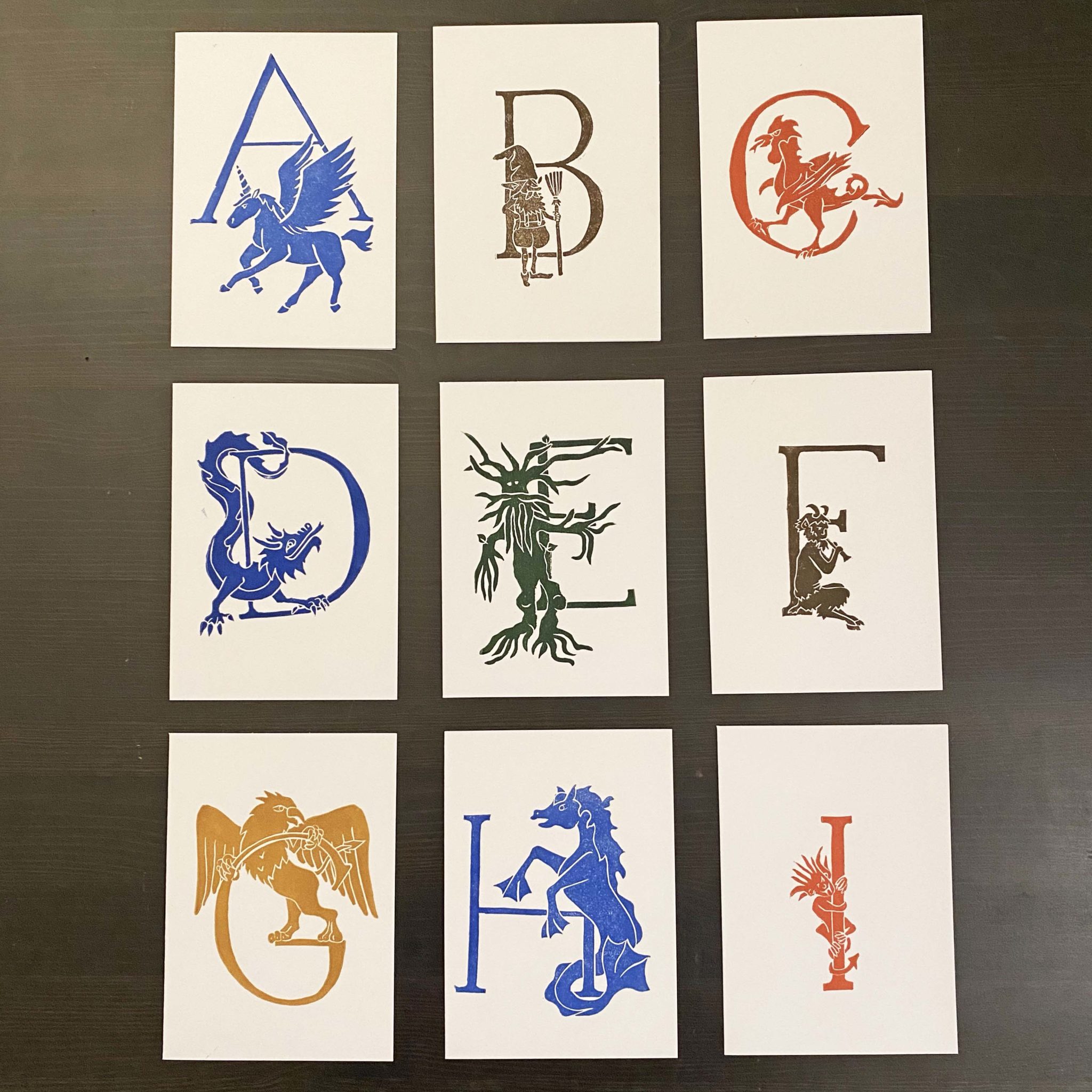 Mythical Creature Alphabet Cards - Quint's Prints